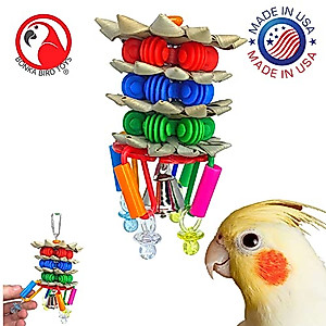 Bonka Bird Toys 3648 Bumpy Flower Small Bird Toy Cockatiel Parakeet Natural Chewy