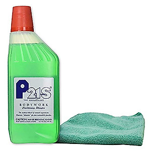 P21S Bodywork Conditioning Shampoo, Bundles with a Microfiber Cloth (2 Items)