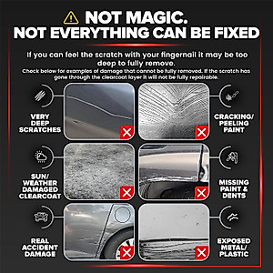 Carfidant Black Car Scratch Remover - Ultimate and Swirl for Dark Paints- Solvent & Paint Restorer Repair Scratches, Water Spots! Polish Buffer Kit