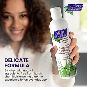 AtOne with Nature Reconstructor Conditioner - Restore and Strengthen Hair with Rosemary Extracts, Shea Butter, and Argan Oil - 8 Fl. Oz