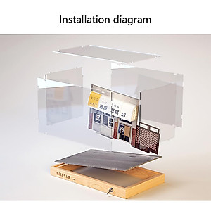 Leauktcnly 1/32 LED Takumi Background Model Car Acrylic Display Case with AE86 Diecast Car Model JDM Car Model Display Box