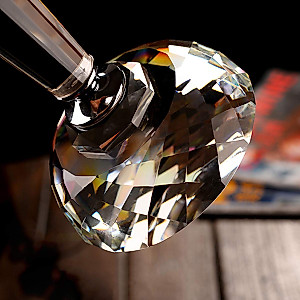 Elegant Desktop Crystal Glass Stemware Rack/Rotate 8 Wine Glass Storage Holder Stand Air Drying Rack