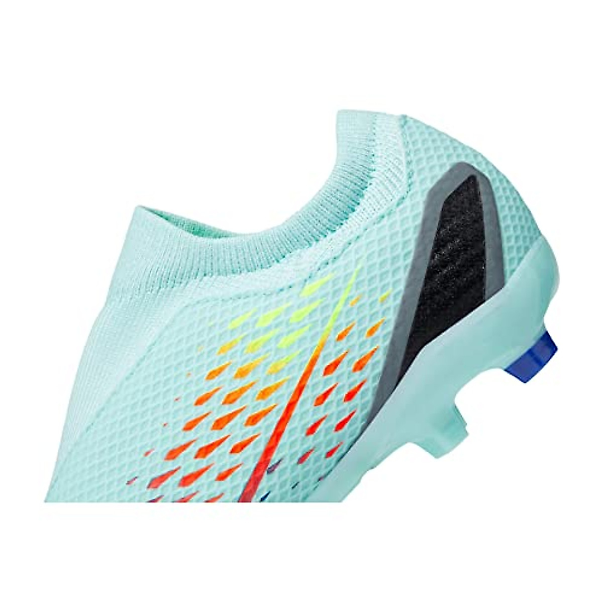 adidas X Speedportal.3 Laceless Firm Ground Soccer Shoe, Clear Aqua/Solar Red/Power Blue, 5.5 US Unisex Big Kid