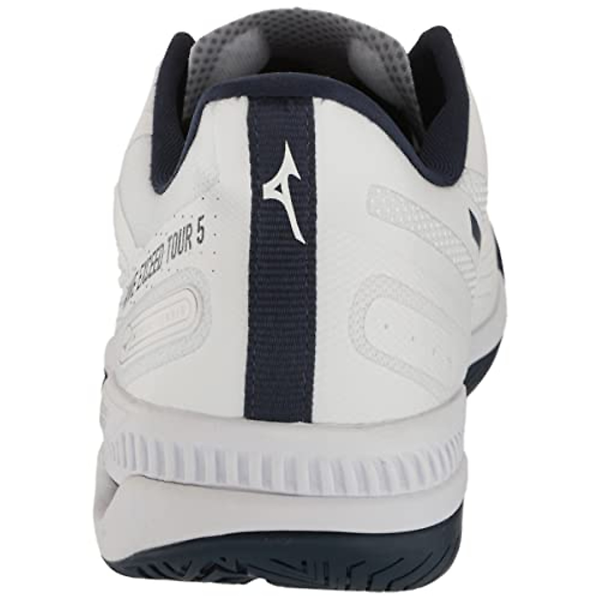 Mizuno Wave Exceed Tour 5 AC Men Tennis Shoe, White-Dress Blue, 8.5