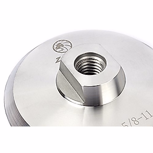 Z-Lion Aluminum Backer Pad 5" inch Hook and Loop Back Holder with 5/8-11 Thread