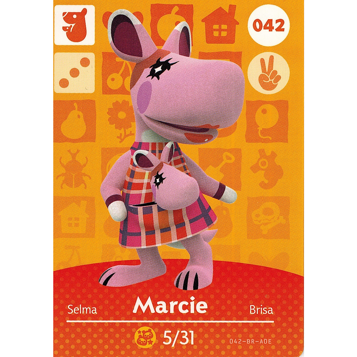 Nintendo Animal Crossing Happy Home Designer Amiibo Card Marcie 042/100 USA Version