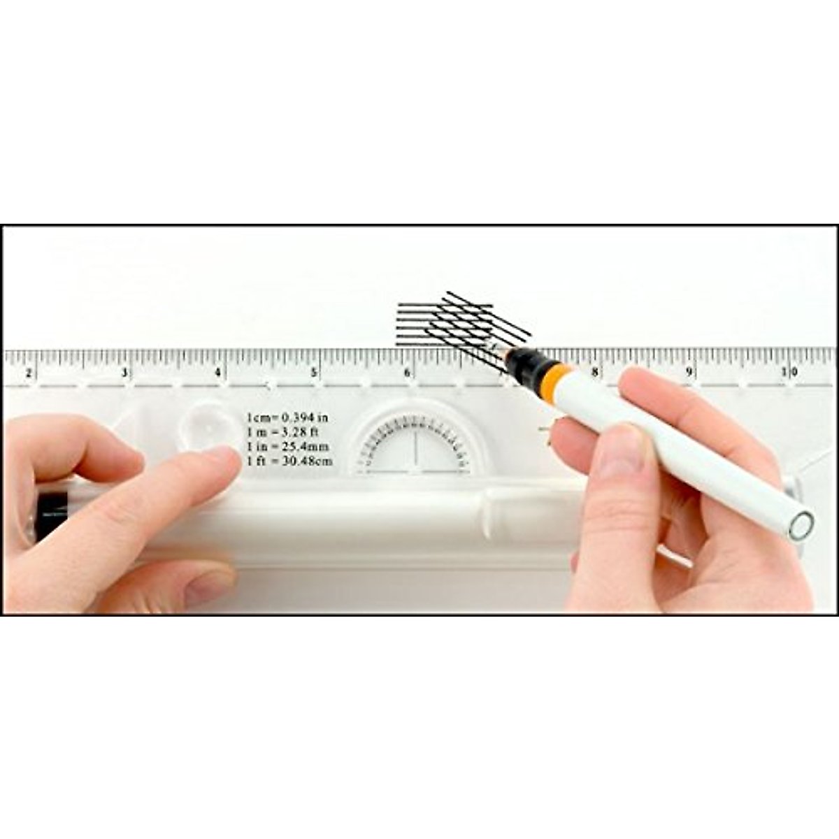 Acurit Rolling Ruler - A Must Have 4-in-1 Tool for Any Artist, Perfect for Illustrations, Drawings, Measurements, Line and Angle Drawing, & More! - Single