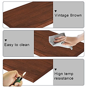 GEBAROW 7 Tier Bookshelf, Modern Bookshelf with Metal Frame, Industrial Bookshelf, Large Open Bookshelf for Bedroom, Living Room and Home Office Vintage Brown