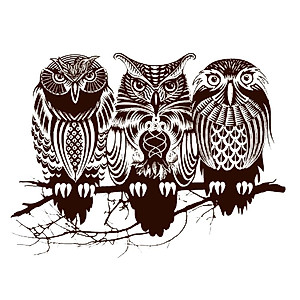 CafePress Three Owls Mugs Ceramic Coffee Mug, Tea Cup 11 oz