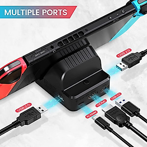 Switch Dock for Nintendo Switch/Switch OLED (Nintendo Switch Docking Station for TV & Charging Dock) Portable Nintendo Switch Dock TV Adapter Stand (4K HDMI 3.0) – Super Small (Black/No Cables)