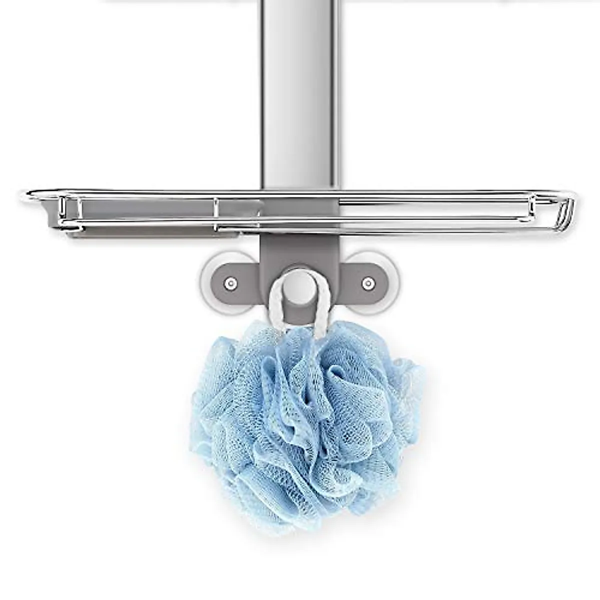 simplehuman Adjustable and Extendable Shower Caddy Large, Stainless Steel and Anodized Aluminum