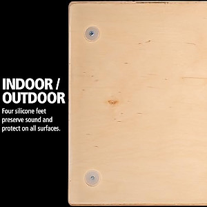 Meinl Percussion Cafe Cajon Box Drum Plus Bag with Snare and Bass Tone for Acoustic Music — Made in Europe — Baltic Birch Wood, Play with Your Hands, 2-Year Warranty, Natural/Wine Red (BC1NTWR)