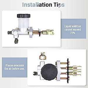 AuInLand Hydraulic Brake Master Cylinder, Go Kart Master Cylinder, for 90cc 110cc 125cc 150cc 200cc 250cc Go Kart