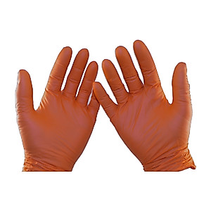 Orange Mamba Super Strong Nitrile 100 Glove Box Textured Grip (Extra Large)