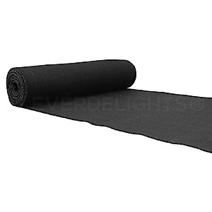CleverDelights 14" Black Burlap Roll - Finished Edges - 10 Yards - Jute Burlap Fabric