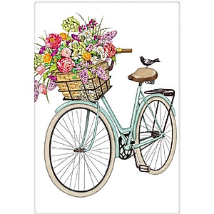 Mary Lake Thompson Flour Sack Towel - Bike, Flower Basket, Eggs & Nest, Bird