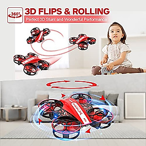 NEHEME NH330 Mini Drones for Kids Beginners Adults, RC Small Helicopter Quadcopter with Headless Mode, Auto Hovering, Throw to Go, 3D Flip and 2 Batteries, Indoor Flying Toys/Gift for Boys Girls