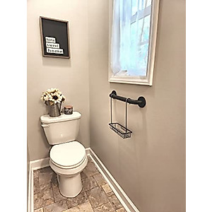 CSI Bathware Large Matte Black Universal Wire Accessory Tray for 1.25" OD Grab Bar