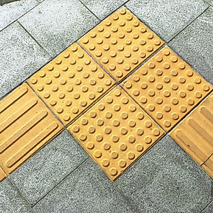 BESPORTBLE 10 Pcs Blind Brick Outdoors Stickers Decorative Blinds Decorative Stickers Tactile Paving Tiles Plastic Blind Floor Tiles Blind Tracks Brick Practical Blind Brick Blind Road Supply