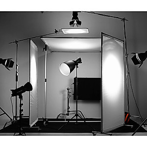 AMBITFUL Scrim Photography Studio Solutions Diffusion 145cm x 200cm / 57in x 78.7in Sun Scrim - Collapsible Frame Diffusion Reflector Kit (1PCS) (Translucent/White)