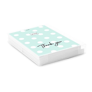 Luxye Chic Modern Thank You Cards, 36 Polka Dot and Stripe Thank You Notes, 6 Assortment of Blank Inside with White Envelopes (Multicolor) (4" x 6" Polka Dot Stripe V2)
