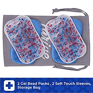 Thrive Reusable Gel Ice Pack for Injuries (2-Pack), FSA and HSA Approved, Flexible Hot and Cold Compress for Knees, Ankles, Arms, and Back