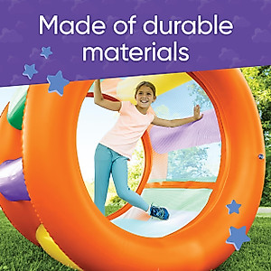 HearthSong Roll with It! 2.0 Giant Inflatable Rainbow Land Roller with Mesh Interior for Active Outdoor Play, 67" Outer Diam. x 45" Inner Diam., Holds up to 300 lbs.