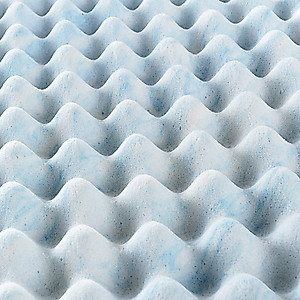 ZINUS 3 Inch Swirl Gel Cooling Memory Foam Mattress Topper, Cooling Airflow Design, CertiPUR-US Certified, Full