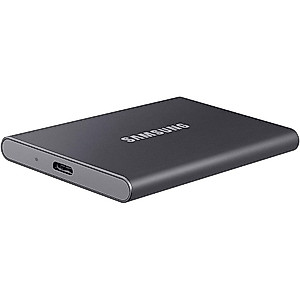 SAMSUNG MU-PC2T0T/AM Portable SSD T7 USB 3.2 2TB Gray Bundle with Deco Gear Hard EVA Case with Zipper for Tablets and GPS 6 Inch and 1 YR CPS Enhanced Protection Pack