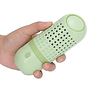 Portable Ultrasonic Washing Cleaner,plplaaoo Fruit and Vegetable Washing Machine, Wireless Food Purifier IPX7 Waterproof Portable Wireless USB Rechargeable Food Purifier for Rice Food (Green)