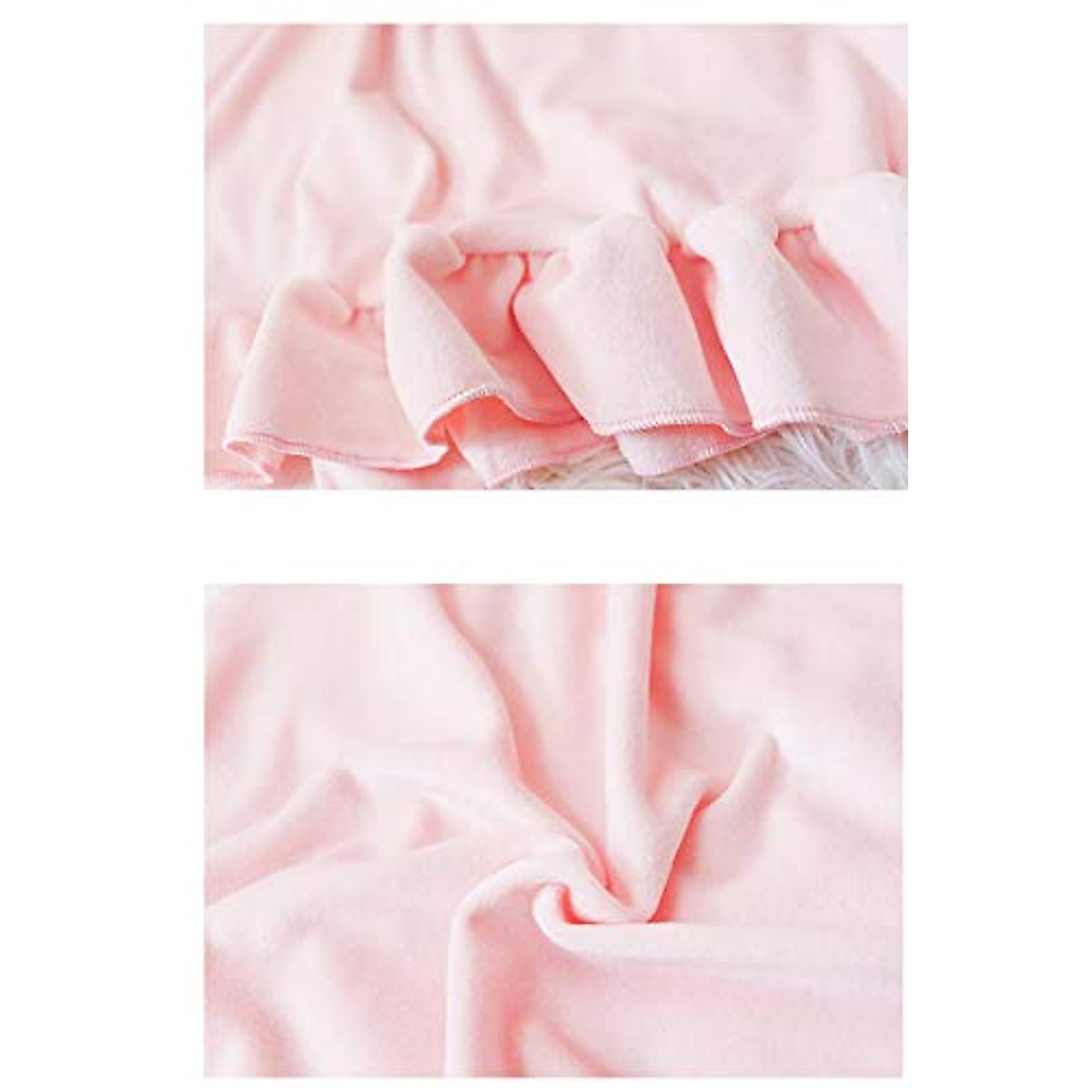 PUFSUNJJ Girls Princess Nightgown,Winter Long Sleeve Flannel Nightdress Pajamas Dress Kids 3-12 Years Lightpink