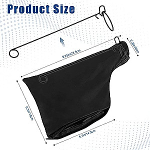 Black Dust Collection Bag for Miter Saw 255 Model with Zipper and Wired Adjustable Stand, Dust Collector Bags for Miter Saw, Tank Belt Sander, Edge Planer, Diagonal Saw (2 Pack)