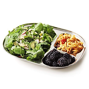 Ecolunchbox Stainless Steel Divided Dinner Tray Large (6-Pack)