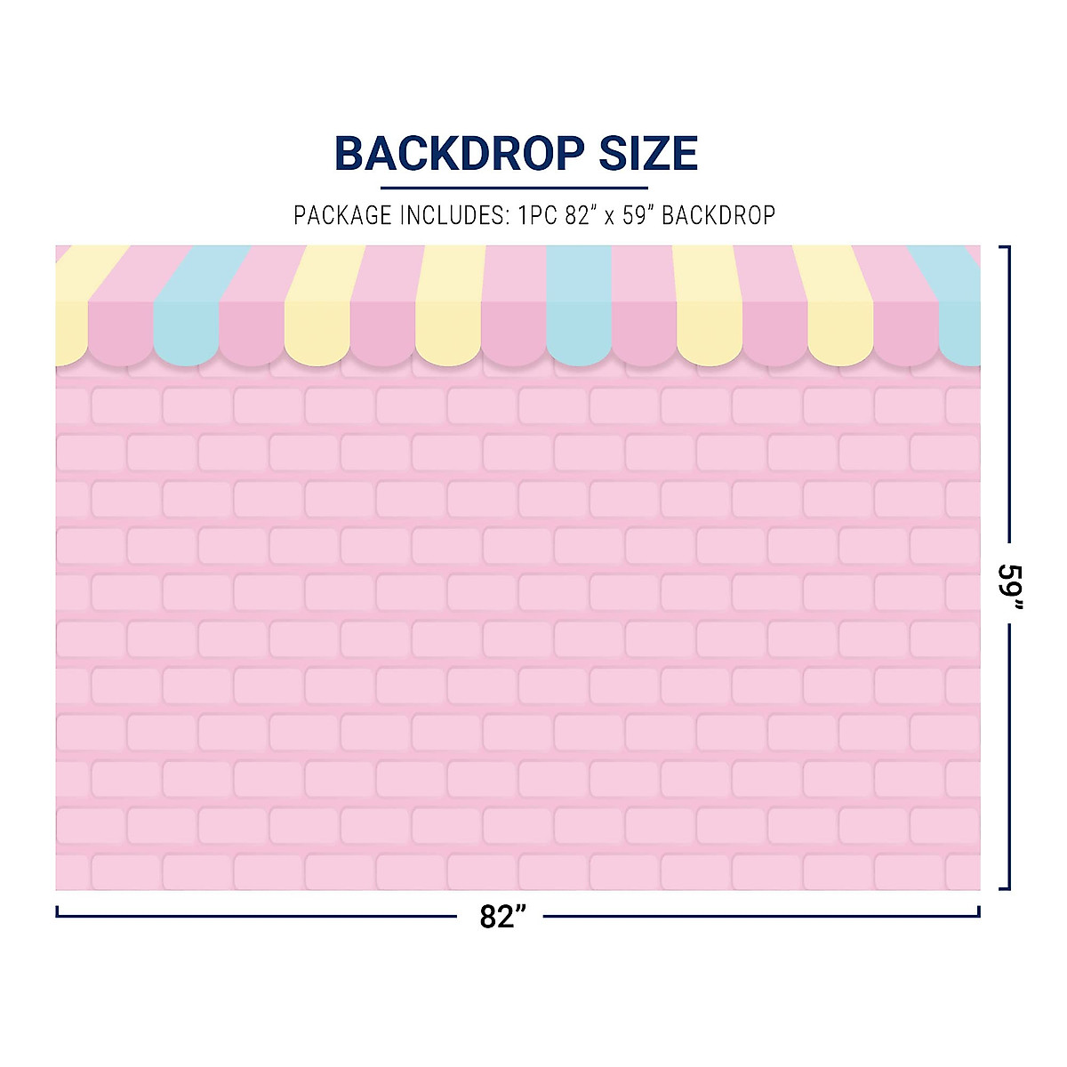 Allenjoy 7x5ft Pink Brick Wall Ice Cream Shop Backdrop for Birthday Party Baby Girl Shower Decorations Photography Background Photo Booth Cake Table Banner