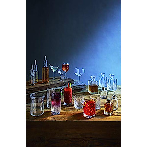 Luigi Bormioli 12328/02 Mixology 12.75 oz Charme DOF Double Old Fashioned Glasses (Set of 4), Clear