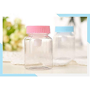 3.5 Inches Baby Bottle Shower Favor,Mini Plastic Candy Bottle,Baby Shower Supplies Boy Girl Newborn Baby Baptism Birthday Party Deco (2 Dozens, Pink)