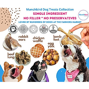 Lamb Trotter Dehydrated Dog Treats Glucosamine Lamb Treats for Dogs Chondroitin Hips and Joints Lean Hypoallergenic Protein Rawhide Free Safe Bones Alternative to Duck Feet Lamb Ears (12 to 16 Pieces)
