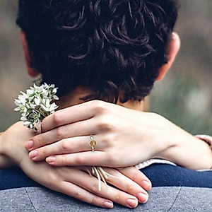 Clara Pucci 1.50 ct Round Cut Solitaire Brown Champagne Simulated Diamond Bridal Designer Anniversary Engagement Ring in 14k White Gold