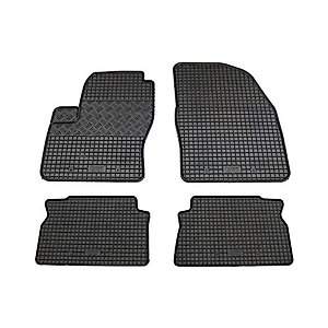 Black Rubber Car Floor Mats VD569 All Weather Odorless Car Floor Mat Liners 4-Piece Set Car Accessories Compatible with Ford Focus C-Max C-Max Type C214 2004 2005 2006 2007 2008 2009 2010