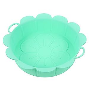 HEMOTON Air Fryer Pan Perforated Baking Sheet Toaster Oven Toaster Oven Pans Air Fryer Silicone Liner Oven Pot Air Fryer Silicone Basket Air Fryer Liner Washable Air Fryer Mat Silicone Pot