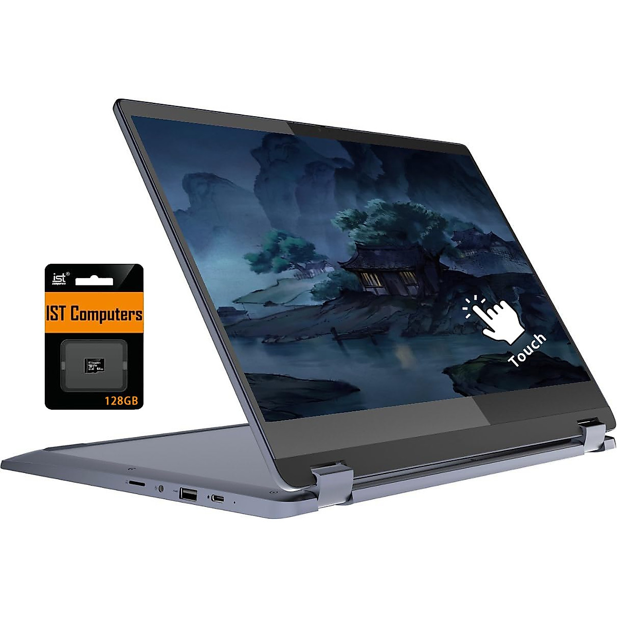 Lenovo 2023 Chromebook Flex 3 15.6" FHD Touch-Screen - Pentium Silver N6000 with 8GB Memory - 192GB eMMC - Abyss Blue - Chrome OS-with 128 SD Card/OLY