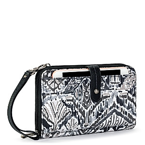 Sakroots Smartphone Crossbody Bag in Eco-Twill, Convertible Purse with Detachable Wristlet Strap, Includes Phone Wallet Pockets, Jet Brave Beauti