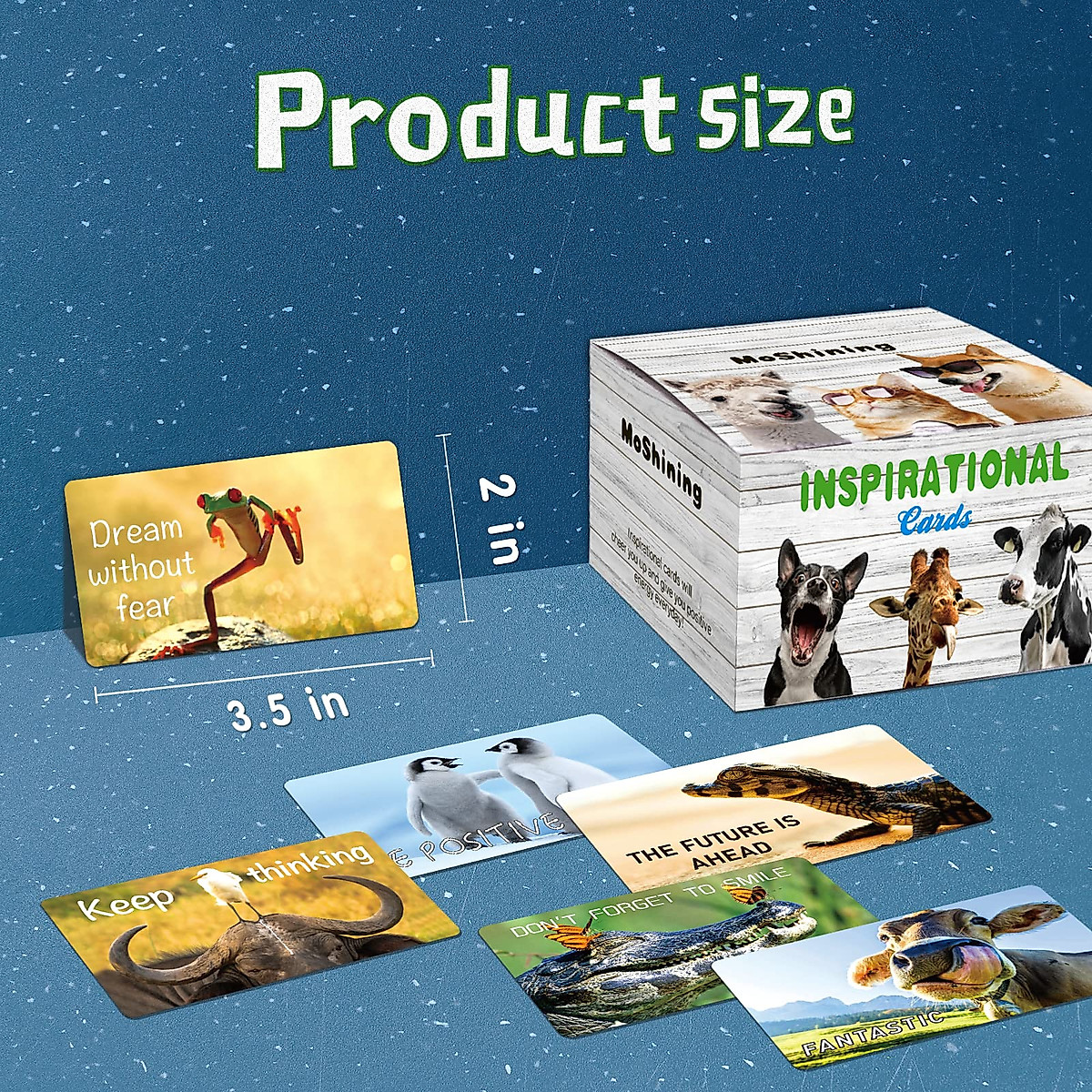 Fun Animal Motivational Quote Cards 360 Counts Encouragement Inspirational Kindness Appreciation Gratitude Business Cards Size Kindness Cards Gifts for Employees Students Teachers Kids…