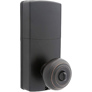 Honeywell Safes & Door Locks BLE Electronic Entry Knob with Keypad, Square Faceplate, Oil Rubbed Bronze