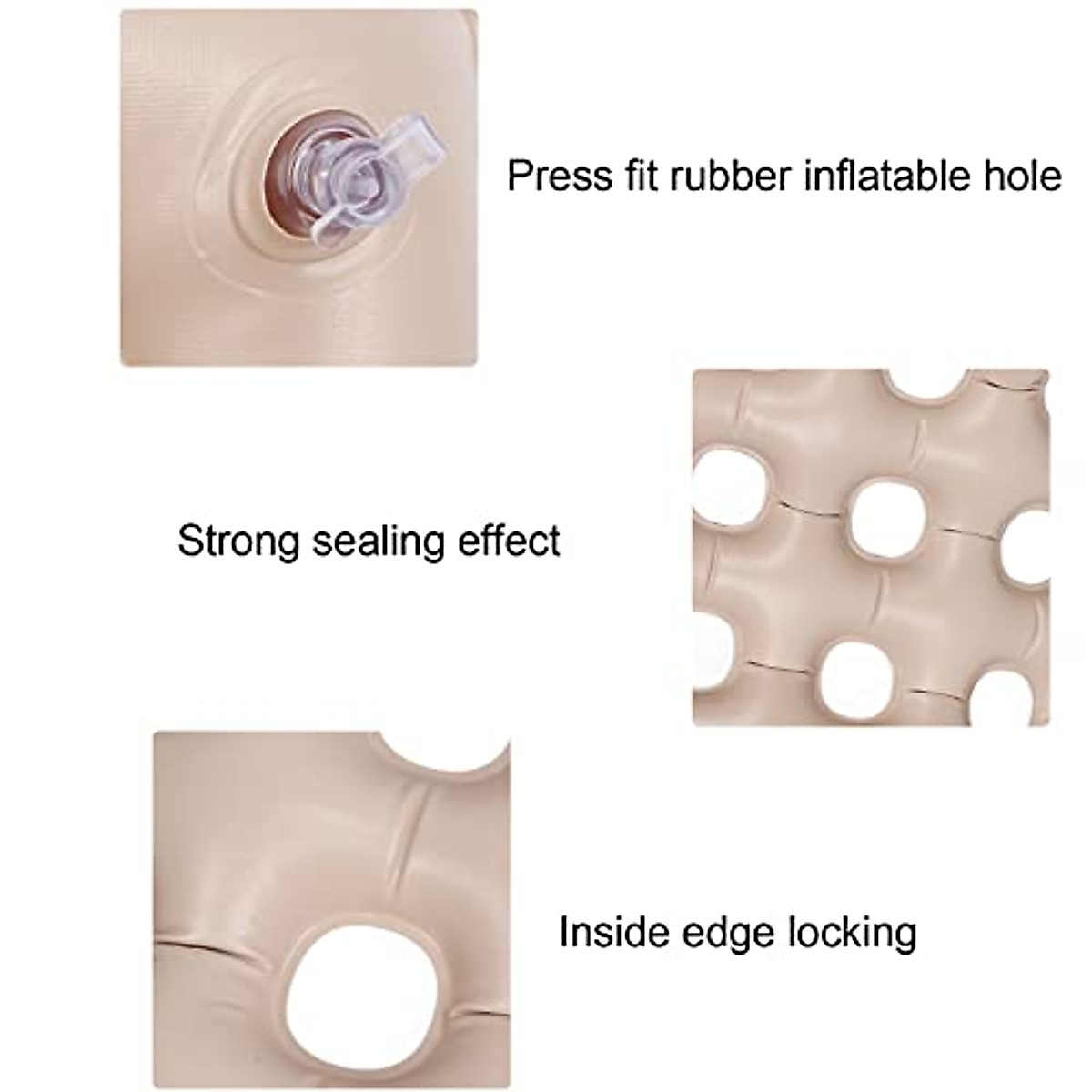 PVC 16 Holes Inflatable Chair Cushion Anti Decubitus Ergonomic Chair Cushion Coccyx Sciatica Chair Pad Ideal, Inflatable Seat Cushion Contoured Support PillowsBedroom Aids & Access