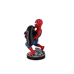 Exquisite Gaming: Marvel: The Amazing Spider-Man - Original Mobile Phone & Gaming Controller Holder, Device Stand, Cable Guys, Licensed Figure 8 Inch