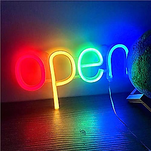 Rosvola LED Neon Open Sign, Neon Open Sign High Brightness Attractive for Business