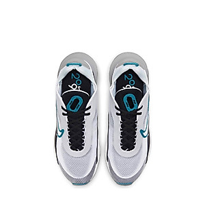 NIKE Men's Running Shoe, White Green Abyss Black Pure Platinum Summit White Lt Smoke Grey, 10.5