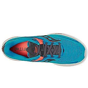 Saucony Women's Ride 15 Running Shoe, Ocean/Shadow, 9.5