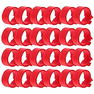 balacoo Duck Leg Rings 100pcs 10mm Racing Pigeon Leg Rings Bird Rings Leg Bands for Pigeon Parrot Finch Canary Hatch Poultry Rings Red Hen Leg Bands